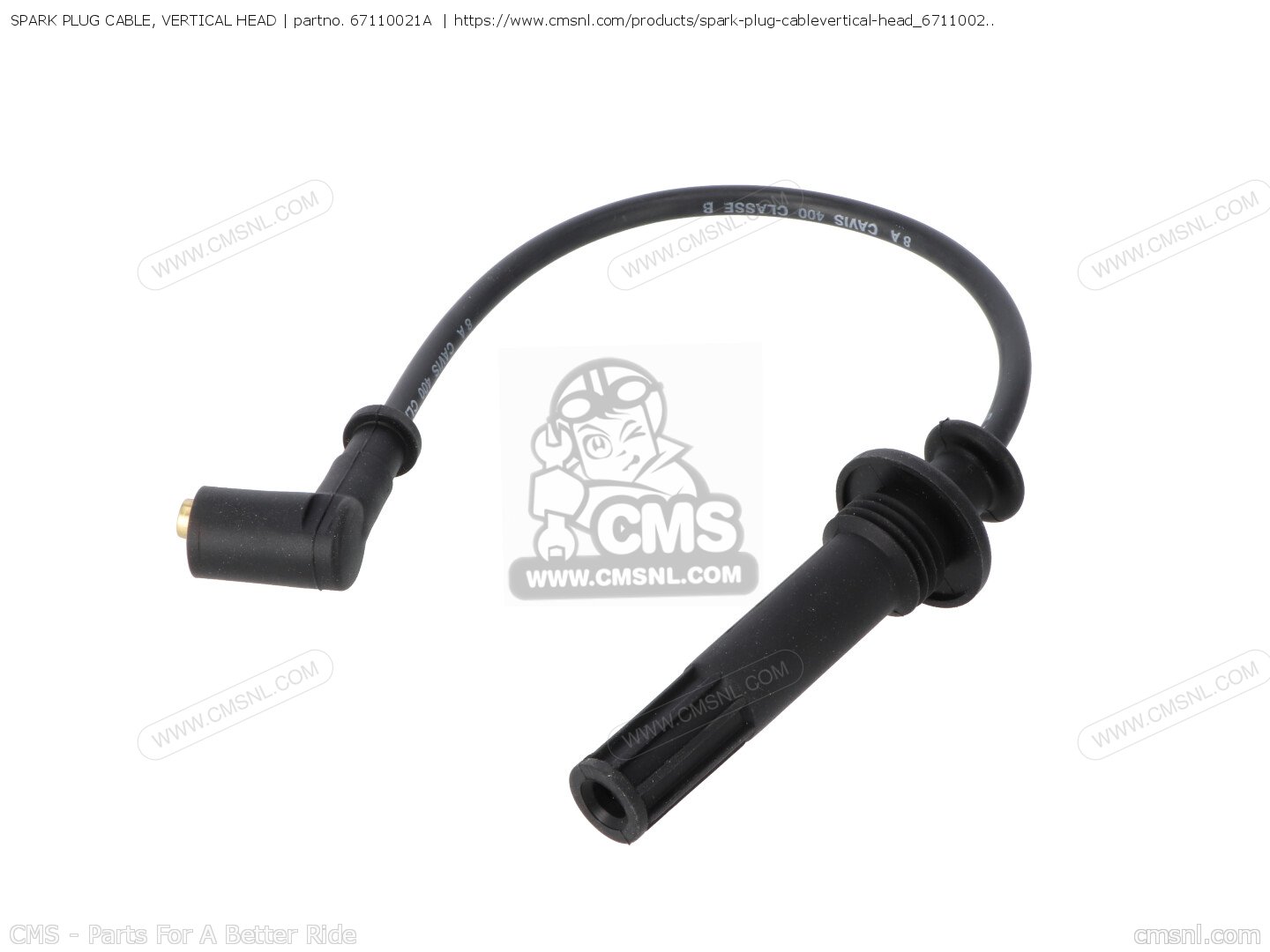 67110021A: SPARK PLUG CABLE, VERTICAL HEAD Ducati - buy the 67110021A ...