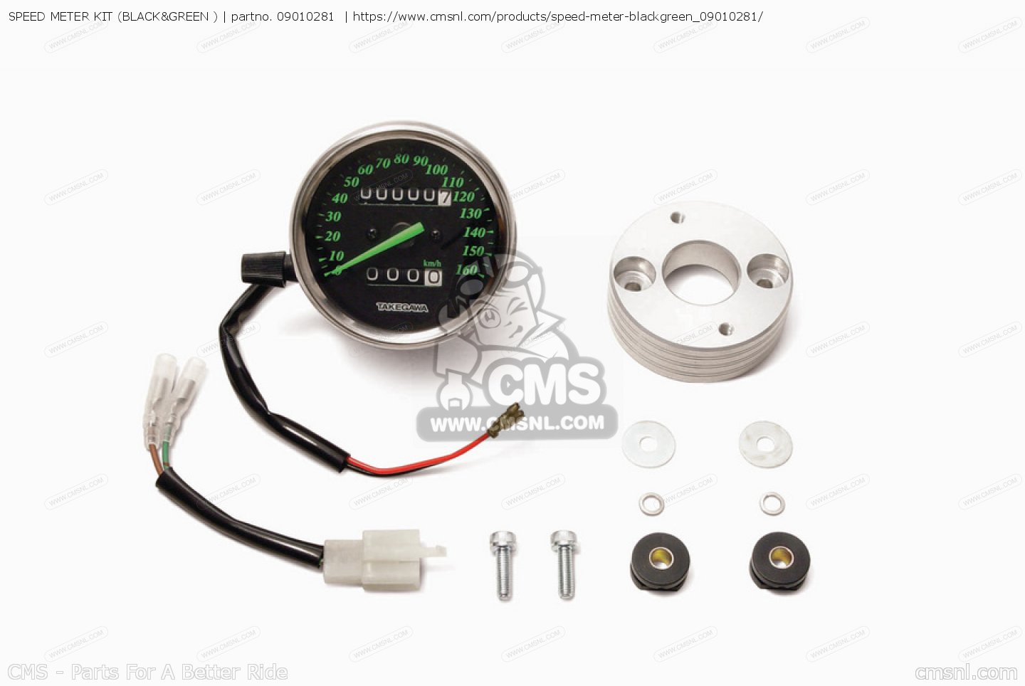 09010281: Speed Meter Kit (black&green ) Takegawa - buy the 09-01-0281 ...