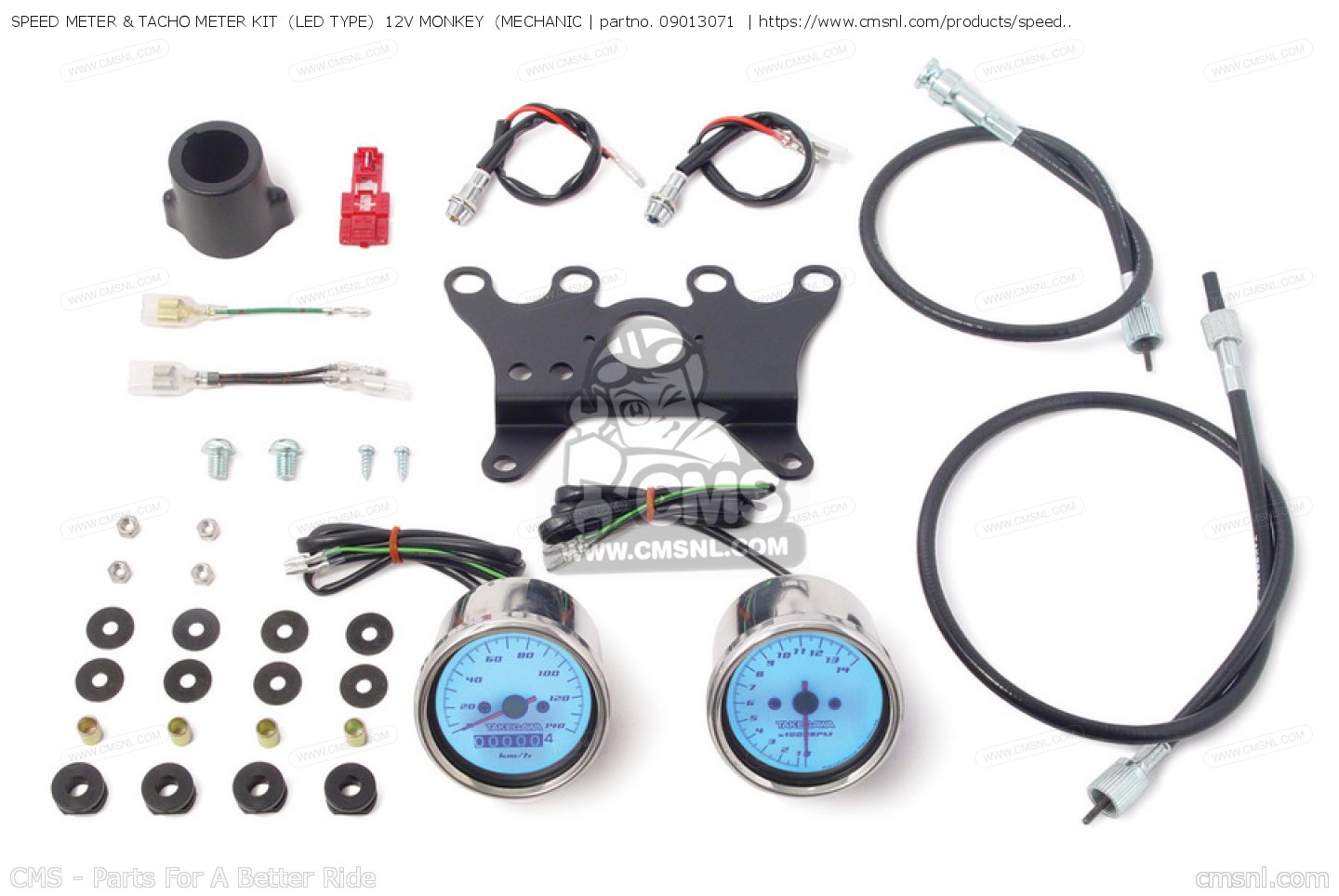09013071: SPEED METER & TACHO METER KIT (LED TYPE) 12V MONKEY (MECHANIC ...