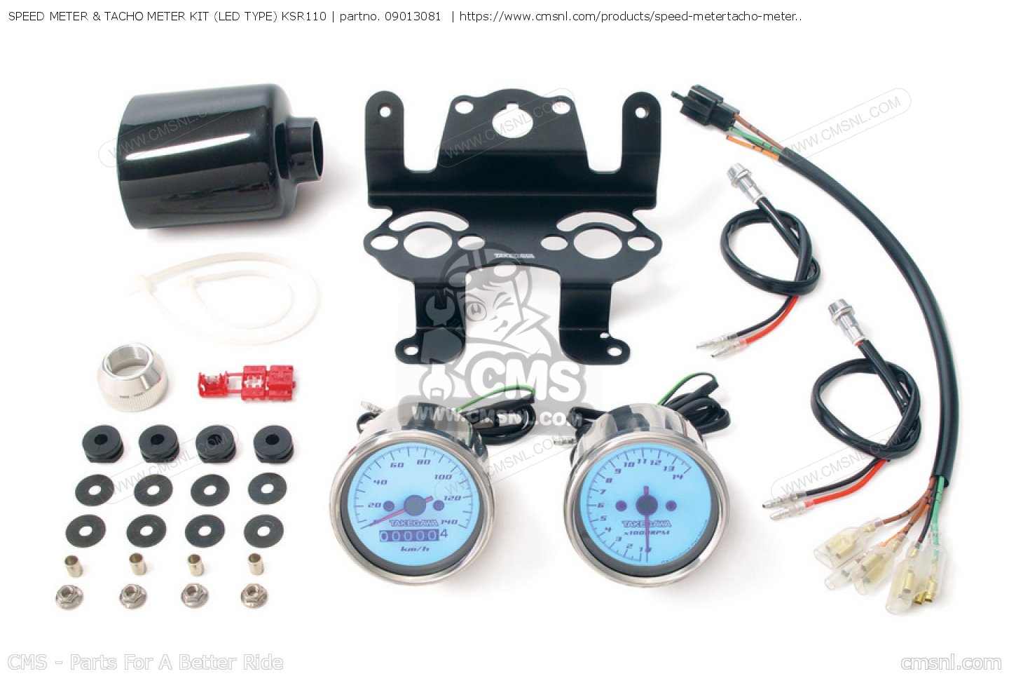 09013081: Speed Meter & Tacho Meter Kit (led Type) Ksr110 Takegawa ...