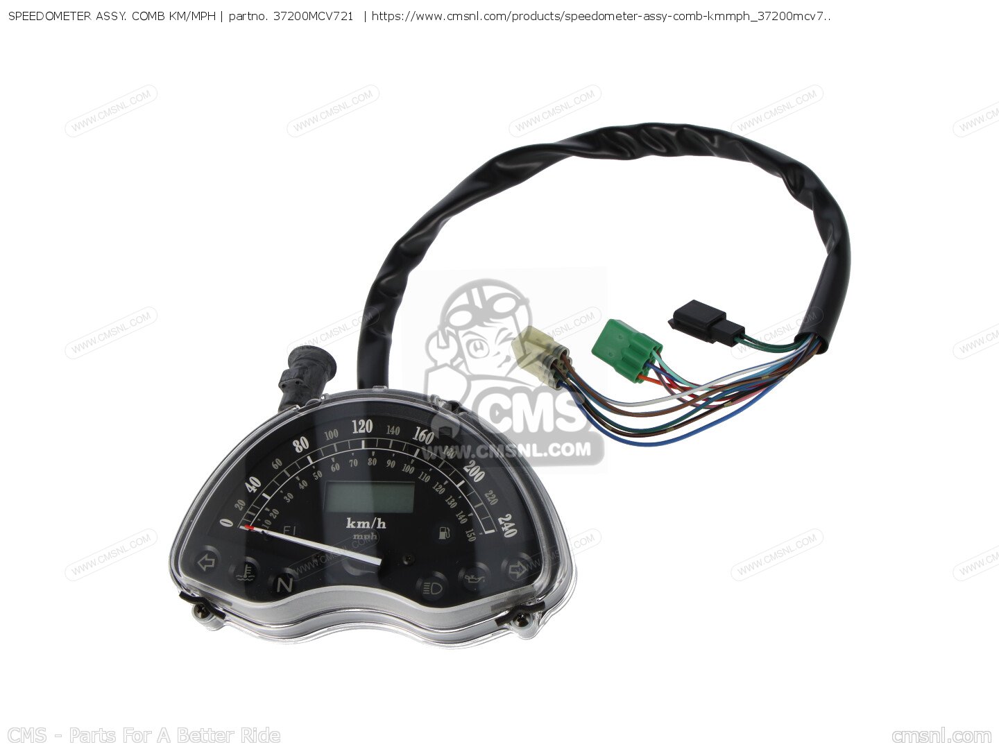 37200MCV721: Speedometer Assy. Comb Km/mph Honda - buy the 37200-MCV-721 at CMSNL