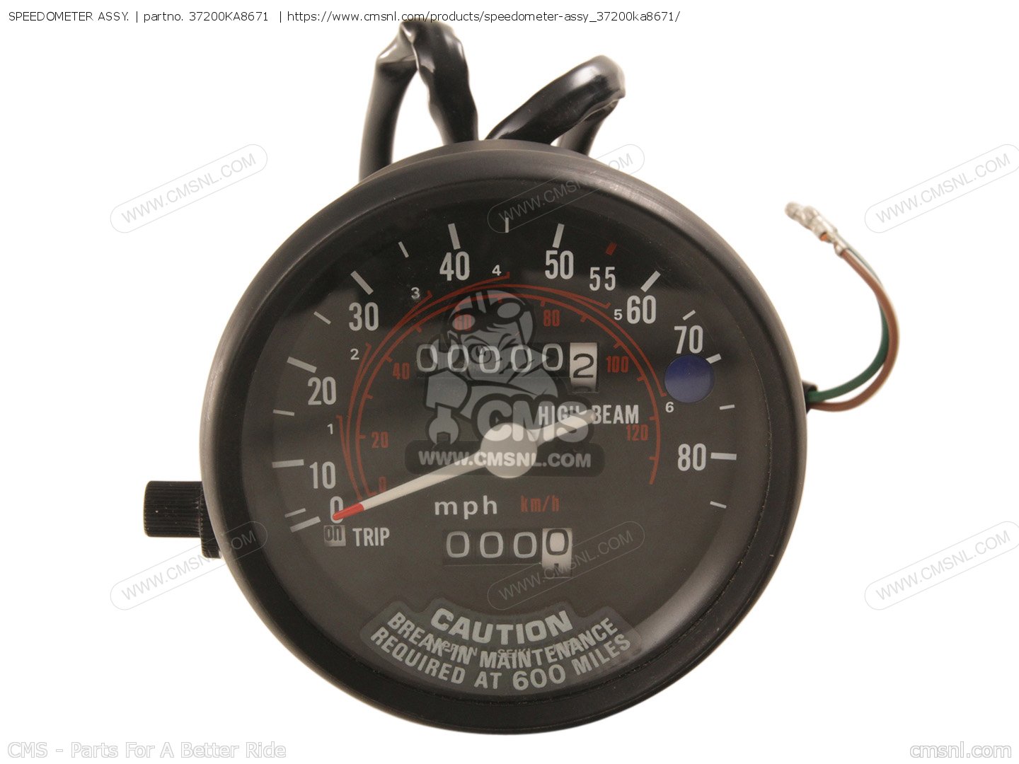 37200KA8671: SPEEDOMETER ASSY. Honda - buy the 37200-KA8-671 at CMSNL
