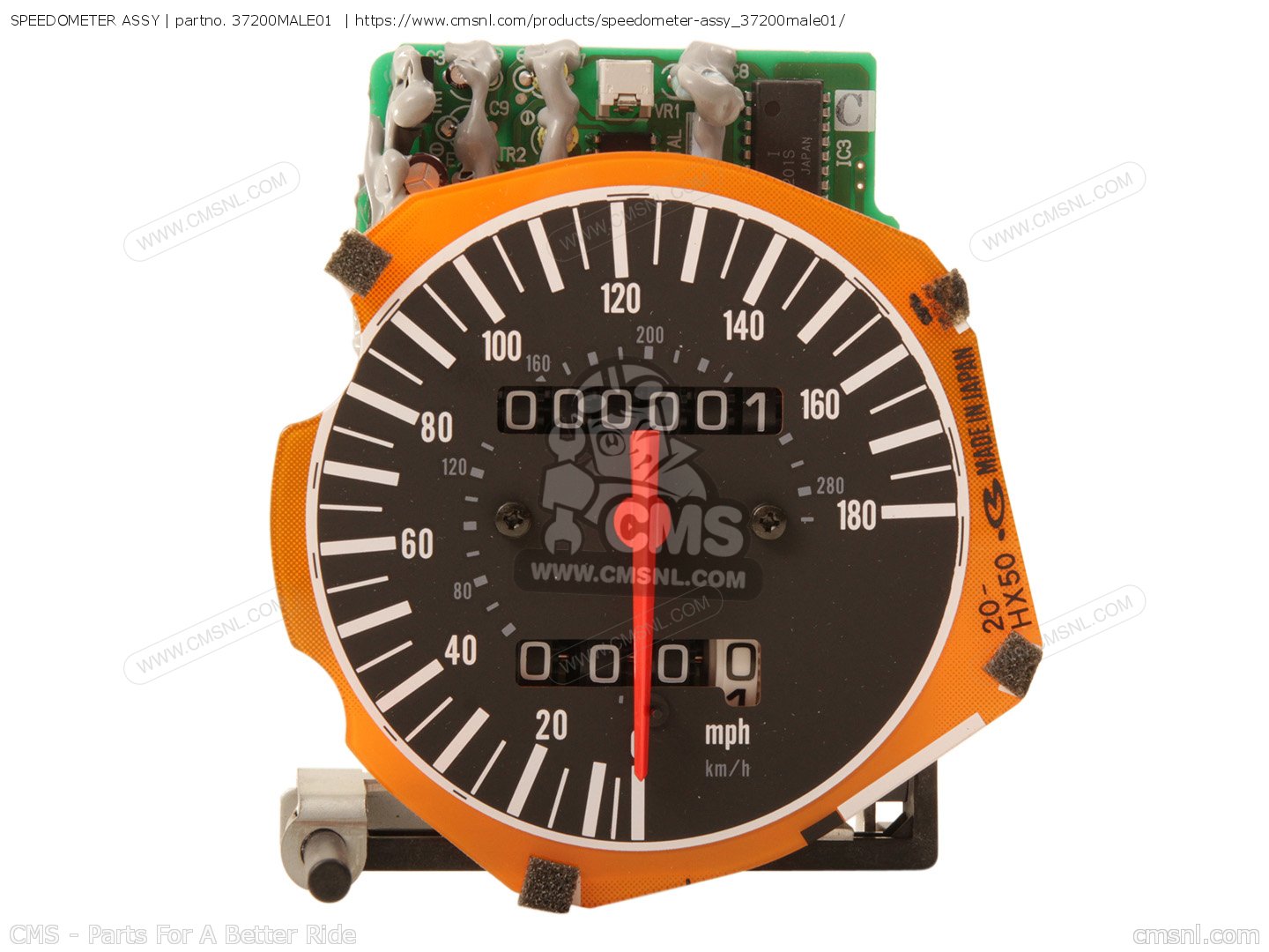 37200MALE01: SPEEDOMETER ASSY Honda - buy the 37200-MAL-E01 at CMSNL