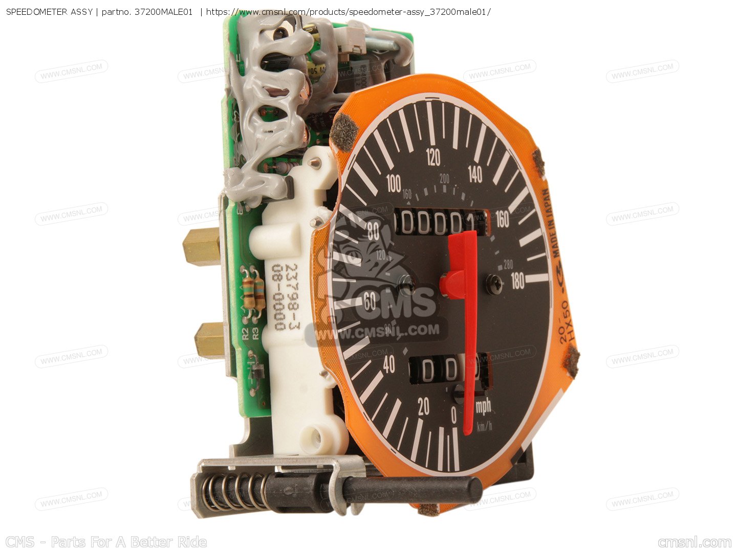 37200MALE01: SPEEDOMETER ASSY Honda - buy the 37200-MAL-E01 at CMSNL