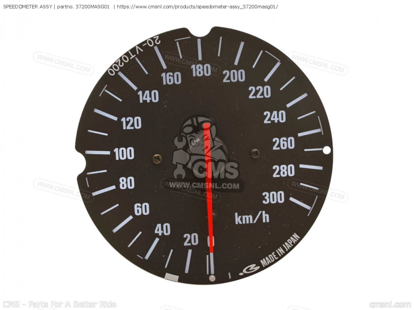 SPEEDOMETER ASSY for CBR900RR FIREBLADE 1998 (W) GERMANY / KPH - order ...