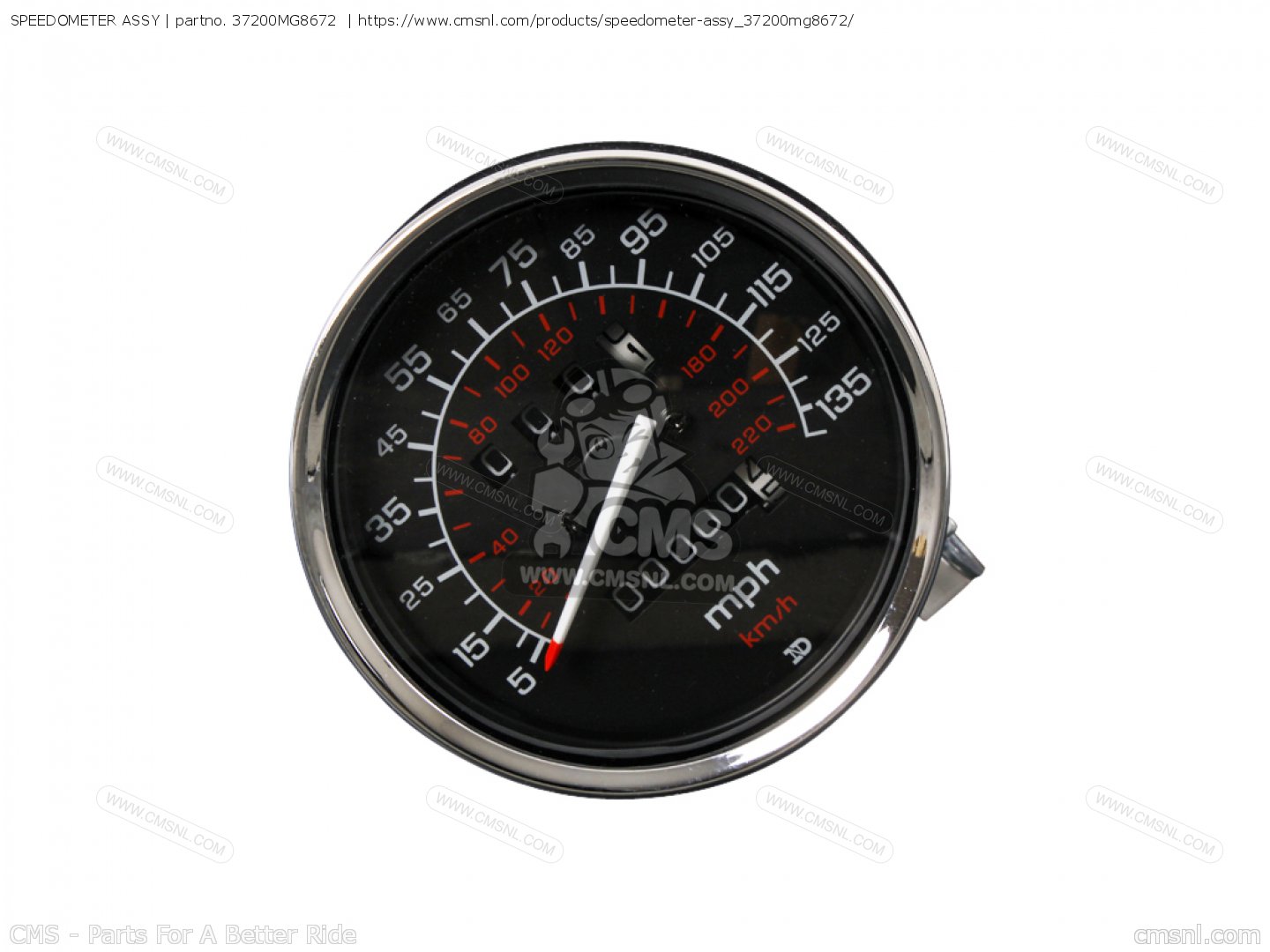 37200MG8672: SPEEDOMETER ASSY Honda - buy the 37200-MG8-672 at CMSNL