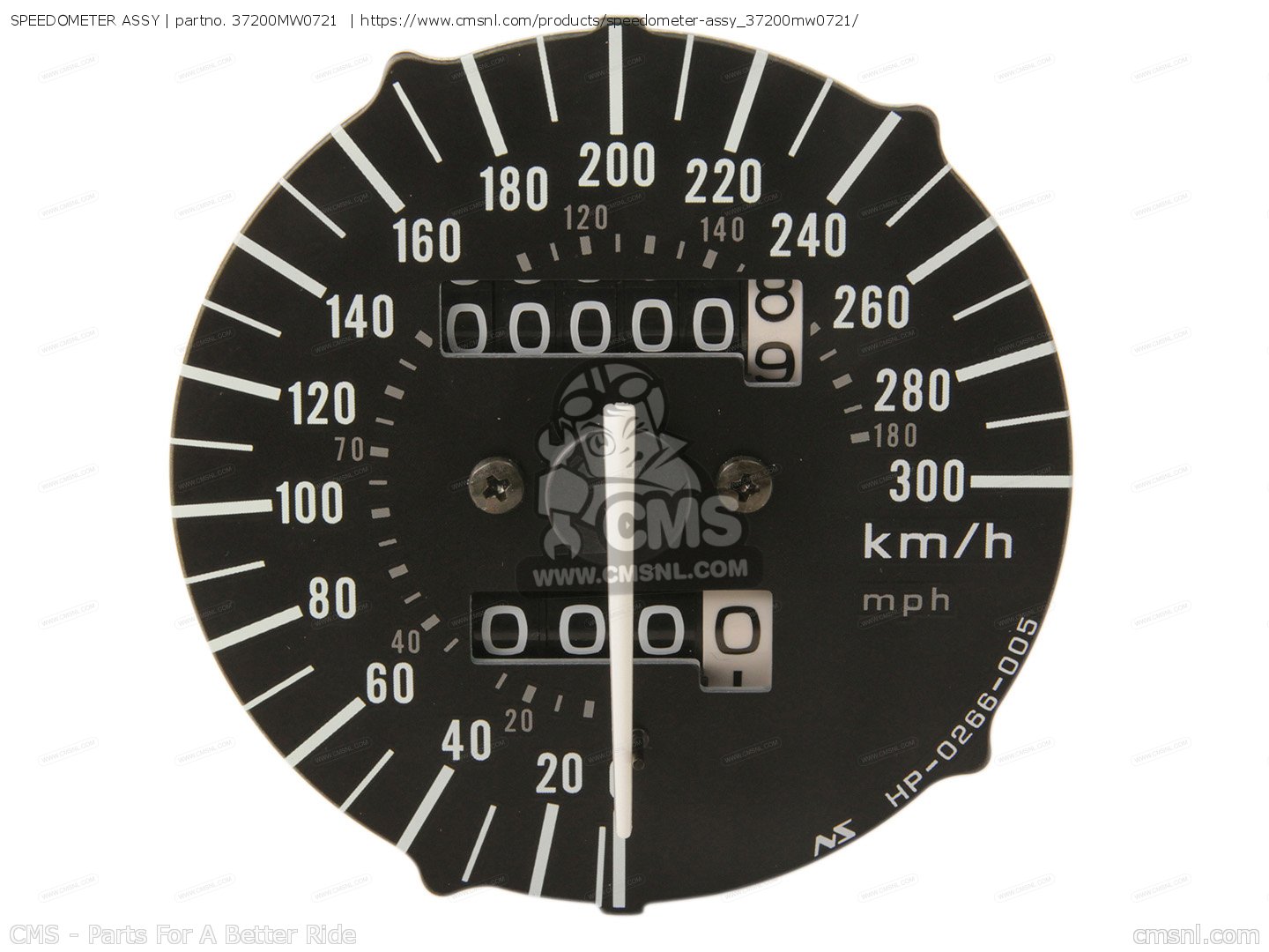 37200MW0721: SPEEDOMETER ASSY Honda - buy the 37200-MW0-721 at CMSNL