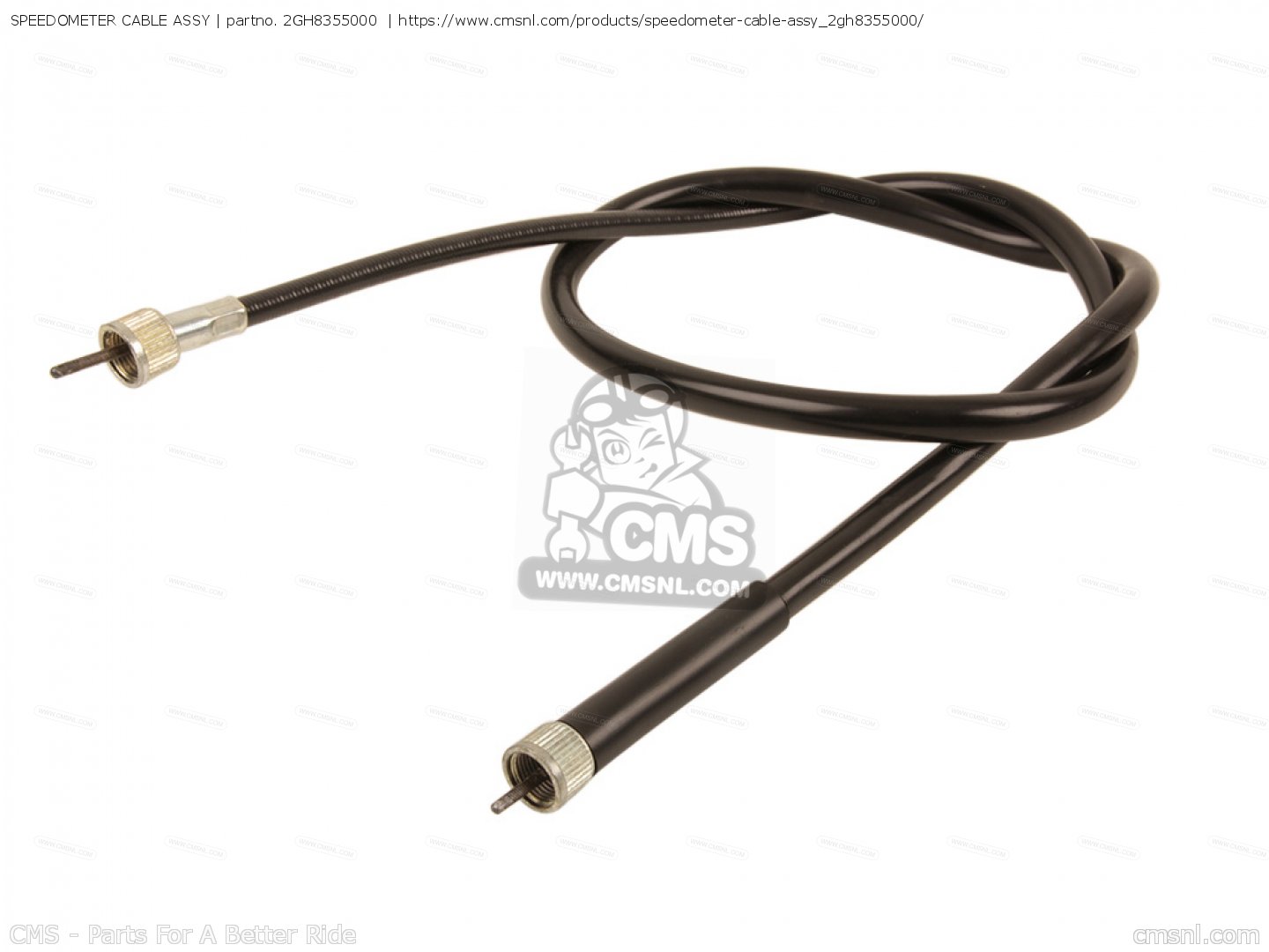 2GH8355000: Speedometer Cable Assy Yamaha - buy the 2GH-83550-00-00 at ...