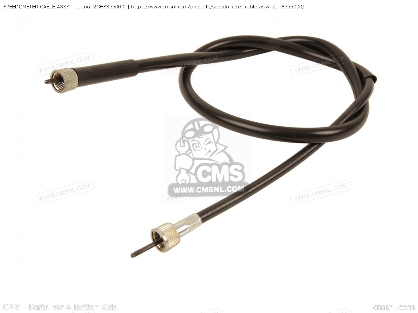 2GH8355000: Speedometer Cable Assy Yamaha - buy the 2GH-83550-00-00 at ...