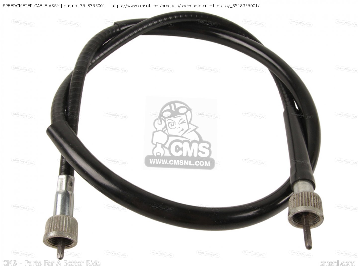 3518355001: SPEEDOMETER CABLE ASSY Yamaha - buy the 351-83550-01-00 at ...