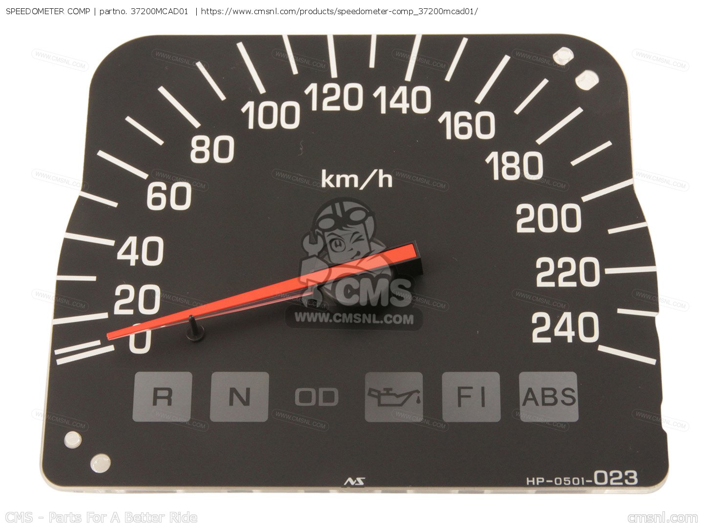 37200MCAD01: SPEEDOMETER COMP Honda - buy the 37200-MCA-D01 at CMSNL