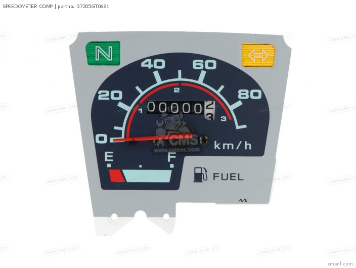 37205GT0681: SPEEDOMETER COMP Honda - buy the 37205-GT0-681 at CMSNL