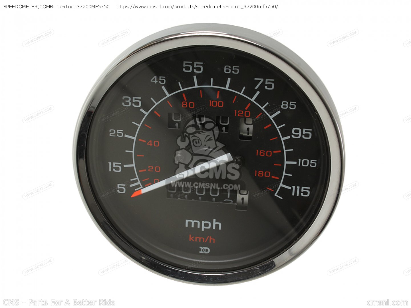 37200MF5750: SPEEDOMETER,COMB Honda - buy the 37200-MF5-750 at CMSNL