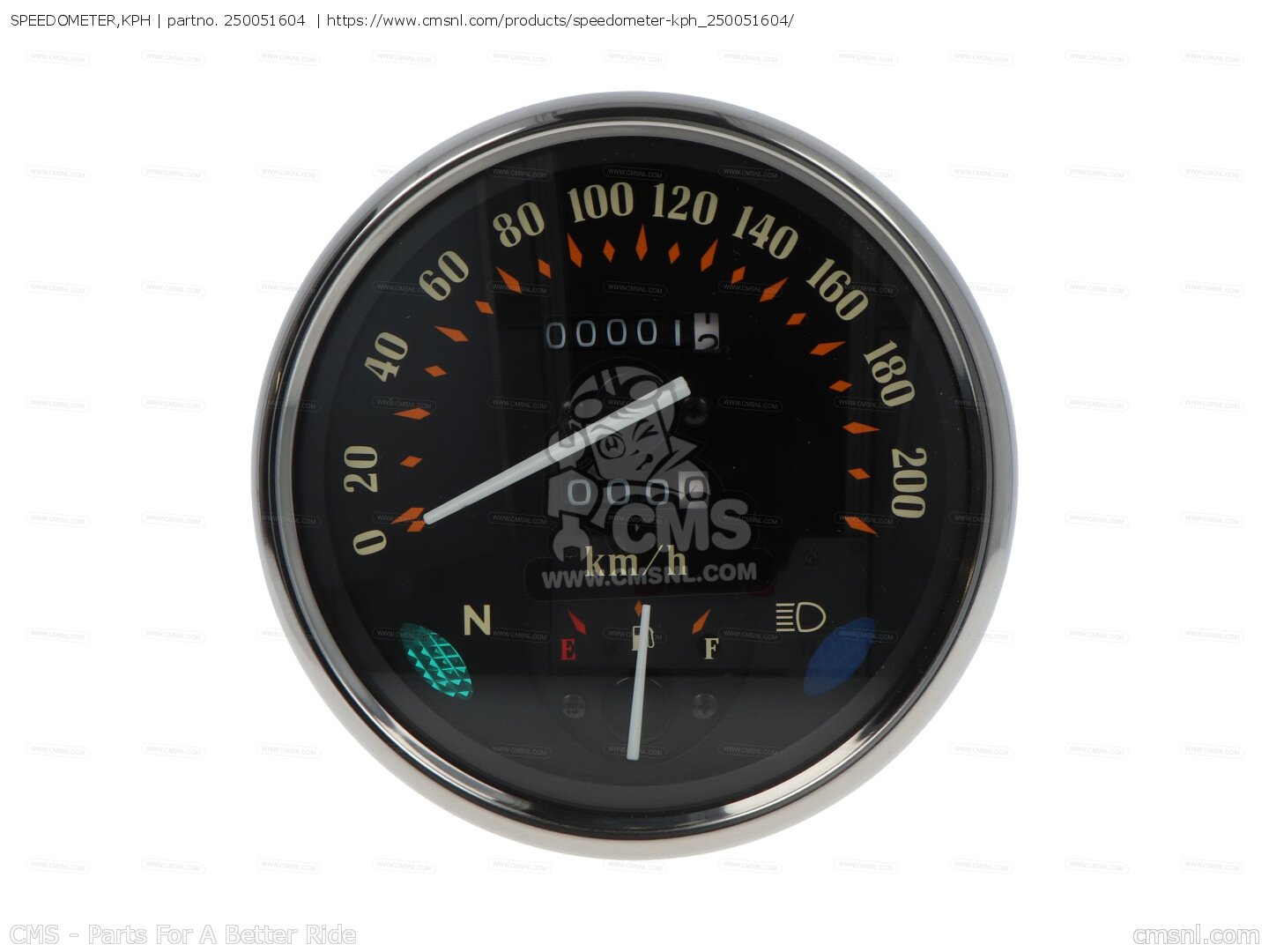 250051604: SPEEDOMETER,KPH Kawasaki - buy the 25005-1604 at CMSNL