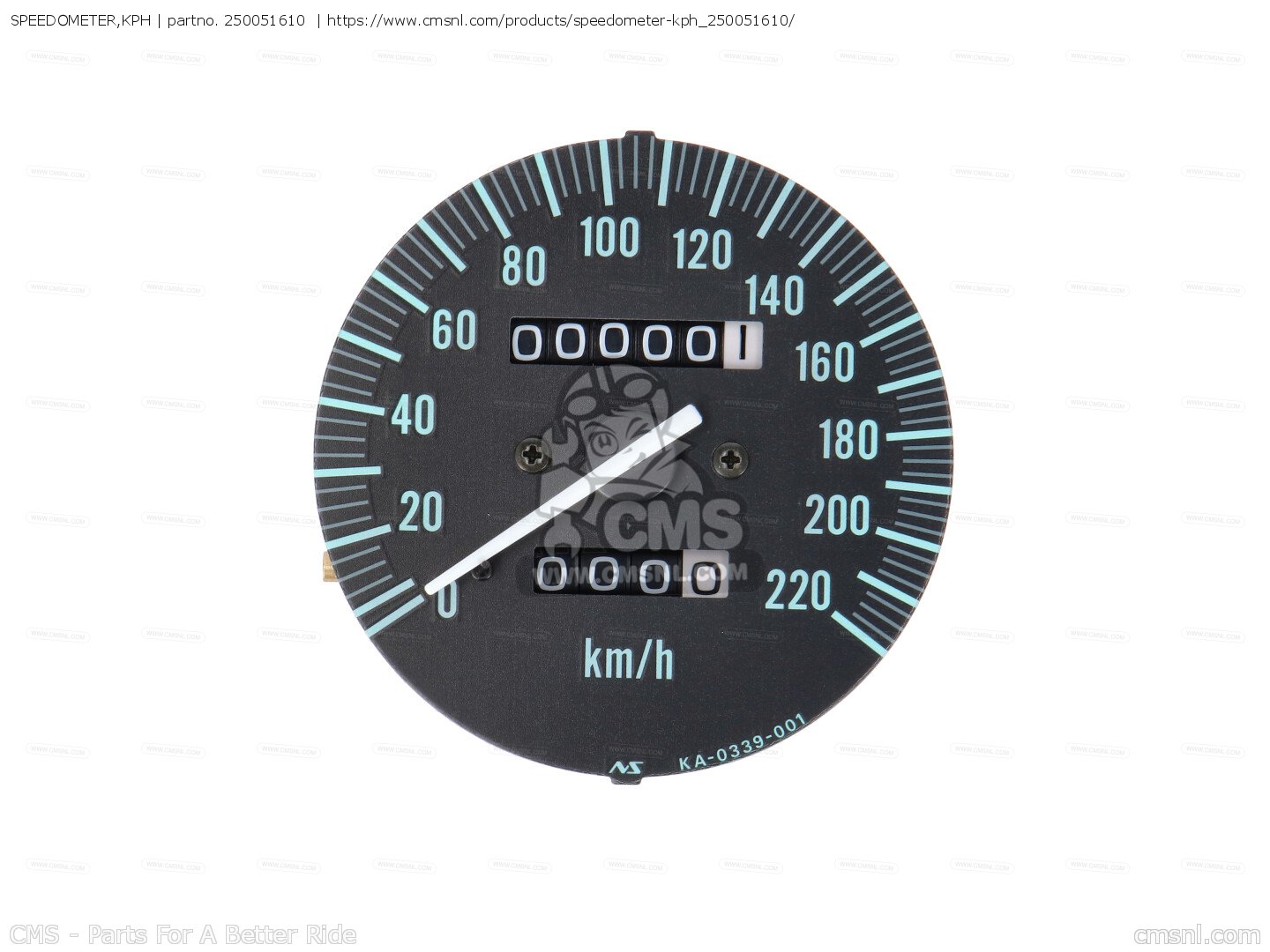 250051610: SPEEDOMETER,KPH Kawasaki - buy the 25005-1610 at CMSNL