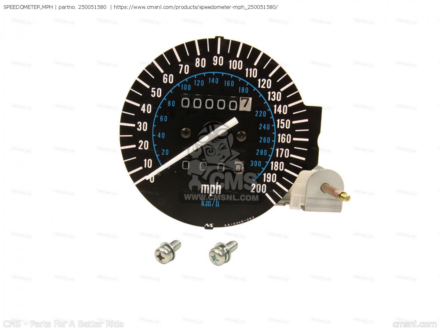 250051580: SPEEDOMETER,MPH Kawasaki - buy the 25005-1580 at CMSNL