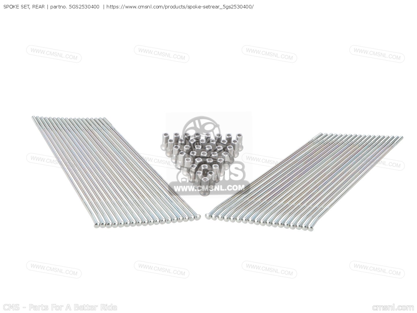 5GS2530400: SPOKE SET, REAR Yamaha - buy the 5GS-25304-00-00 at CMSNL