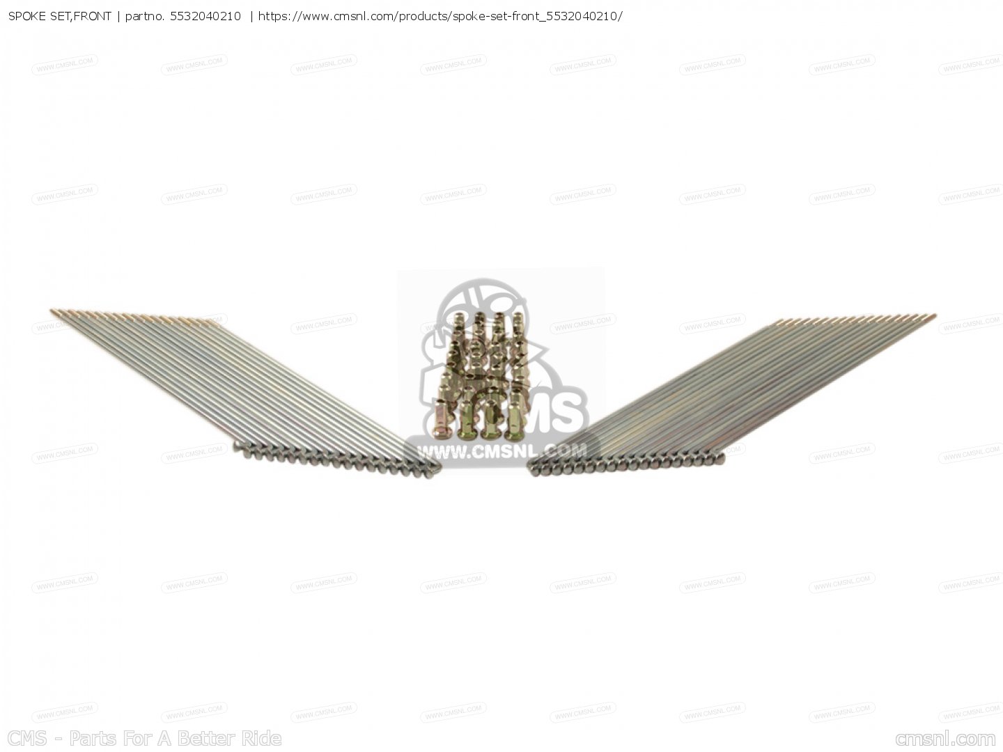 5532040210: SPOKE SET,FRONT Suzuki - buy the 55320-40210 at CMSNL