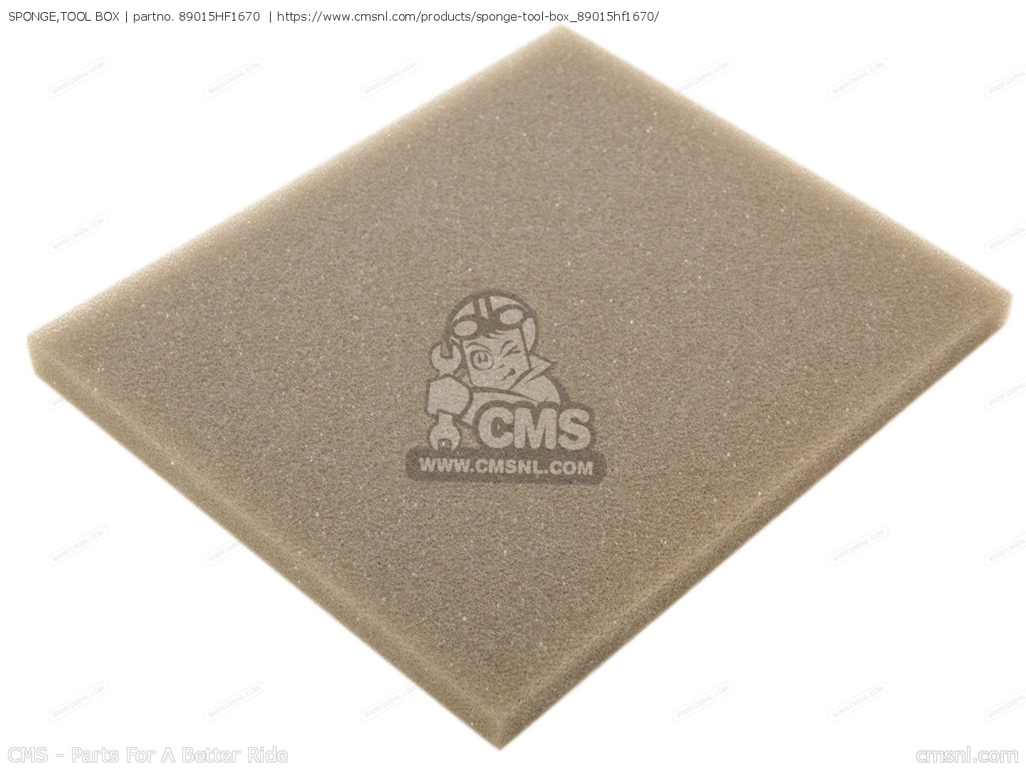 89015HF1670: Sponge,tool Box Honda - buy the 89015-HF1-670 at CMSNL