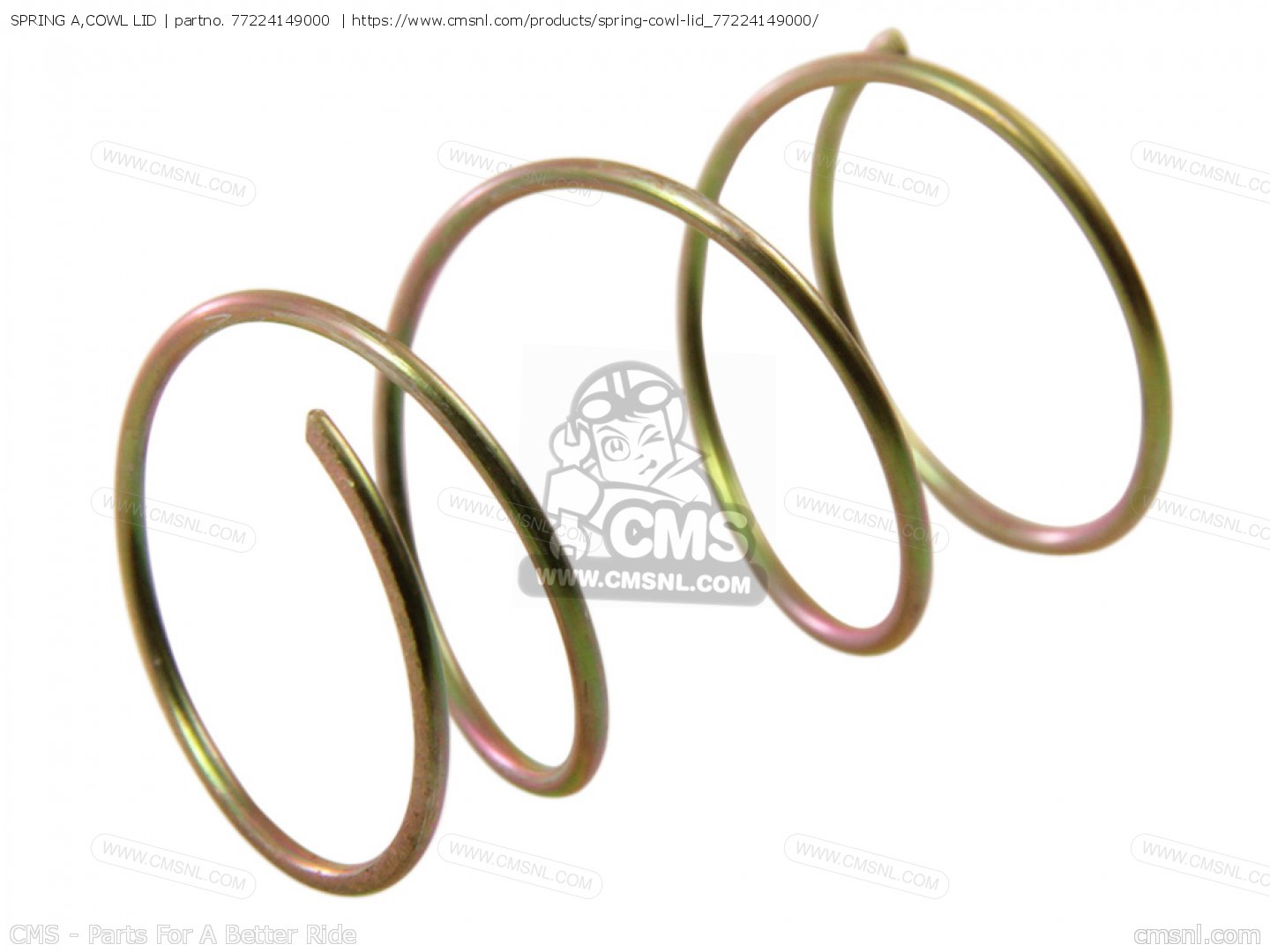 77224149000: Spring A,cowl Lid Honda - buy the 77224-149-000 at CMSNL