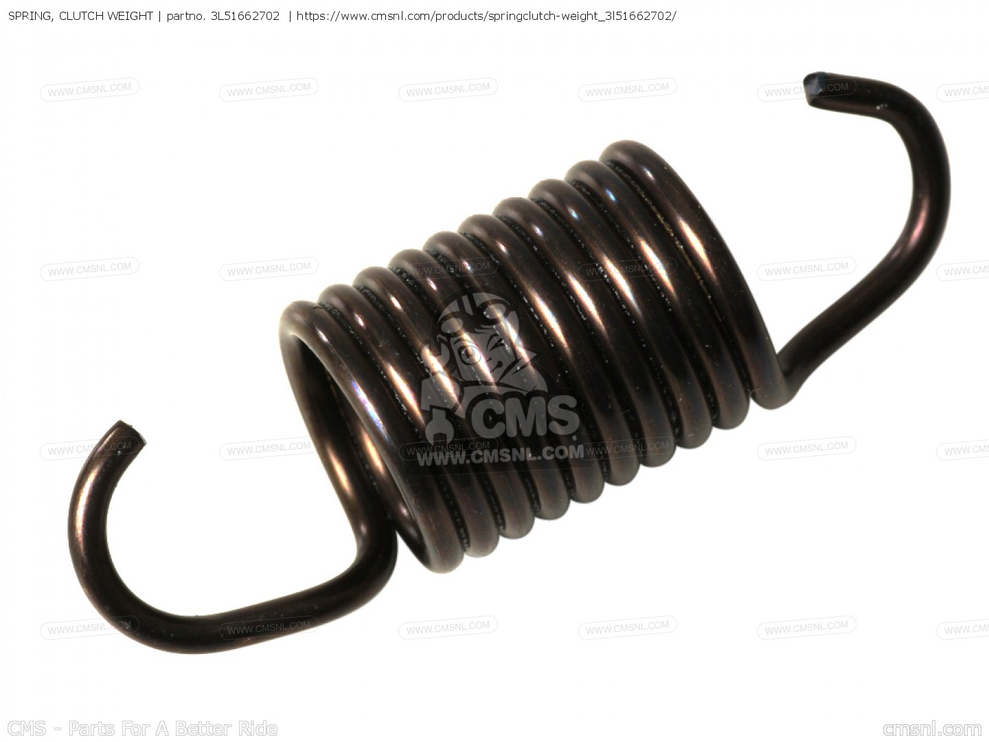 3L51662702: SPRING, CLUTCH WEIGHT Yamaha - buy the 3L5-16627-02-00 at CMSNL