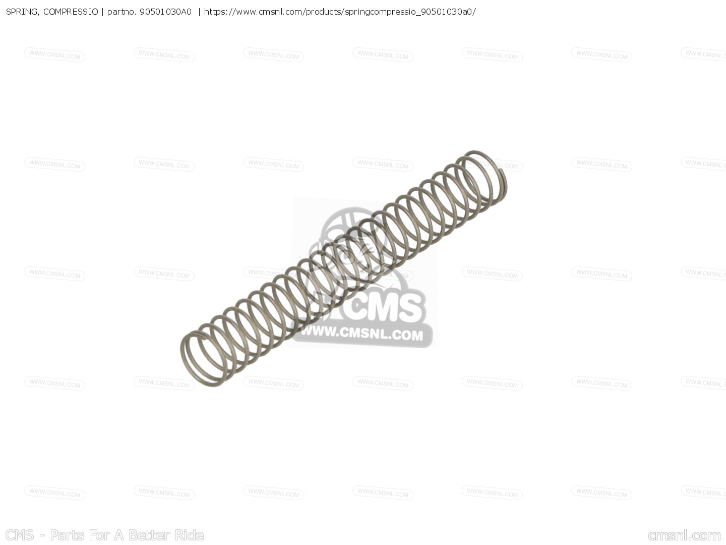 90501030A0: SPRING, COMPRESSIO Yamaha - buy the 90501-030A0-00 at CMSNL
