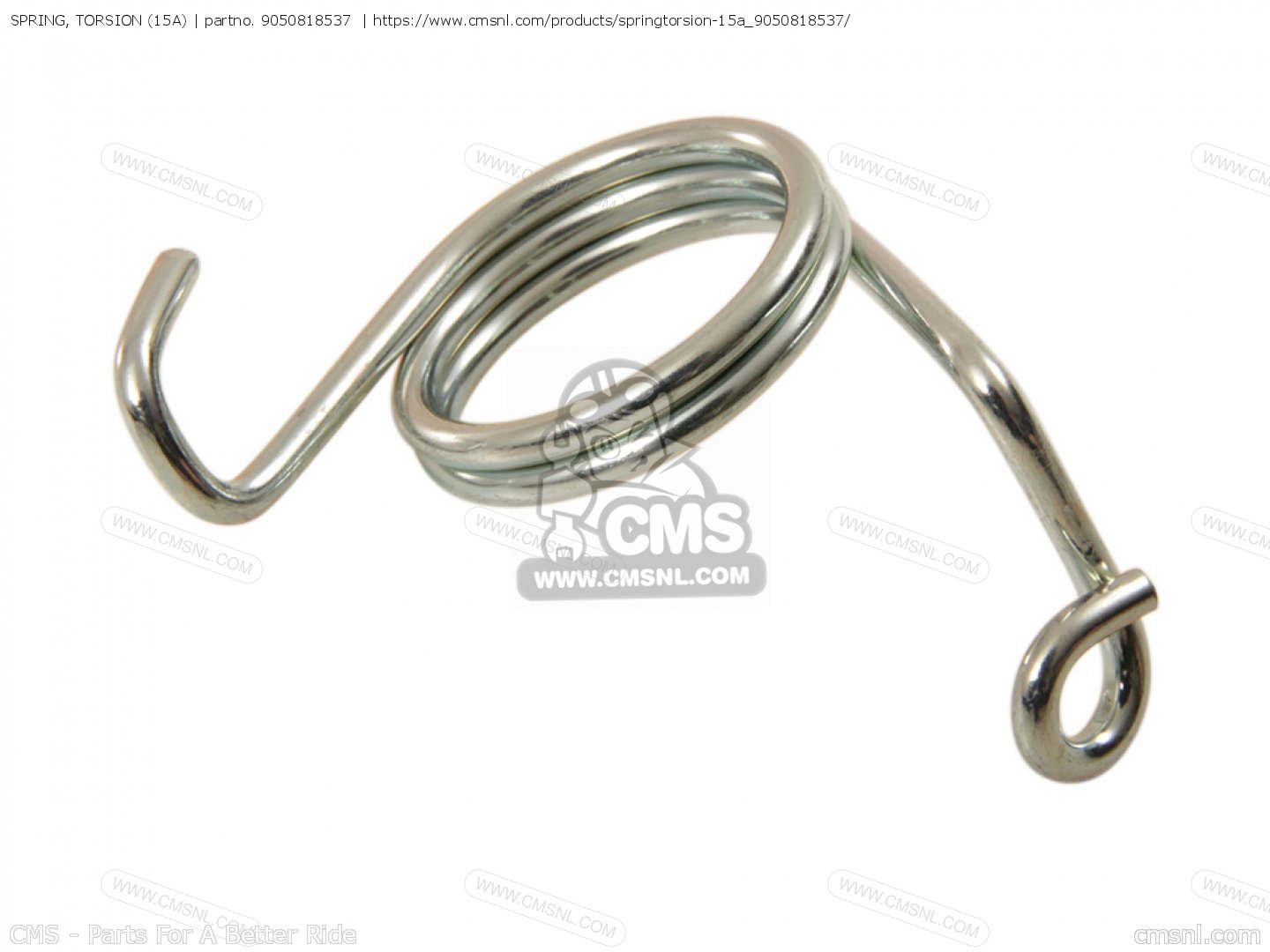 9050818537: SPRING, TORSION (15A) Yamaha - buy the 90508-18537-00 at CMSNL