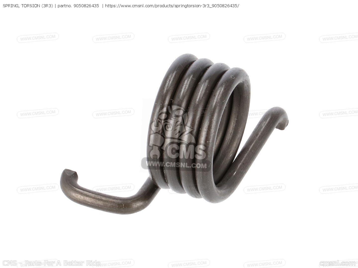 9050826435: SPRING, TORSION (3R3) Yamaha - buy the 90508-26435-00 at CMSNL