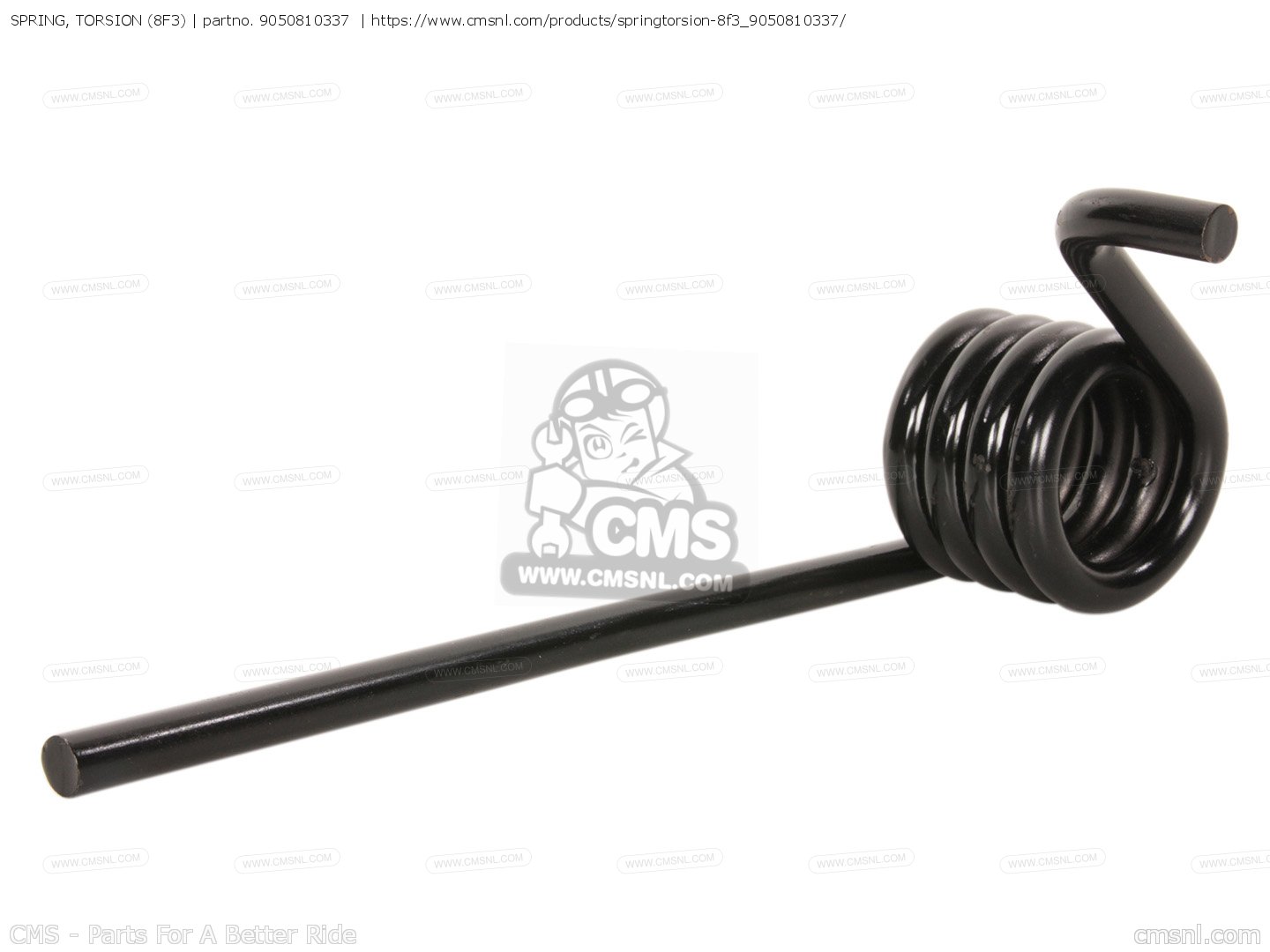 9050810337: SPRING, TORSION (8F3) Yamaha - buy the 90508-10337-00 at CMSNL