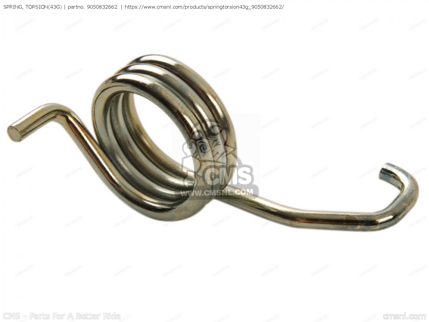 9050832662: SPRING, TORSION(43G) Yamaha - buy the 90508-32662-00 at CMSNL