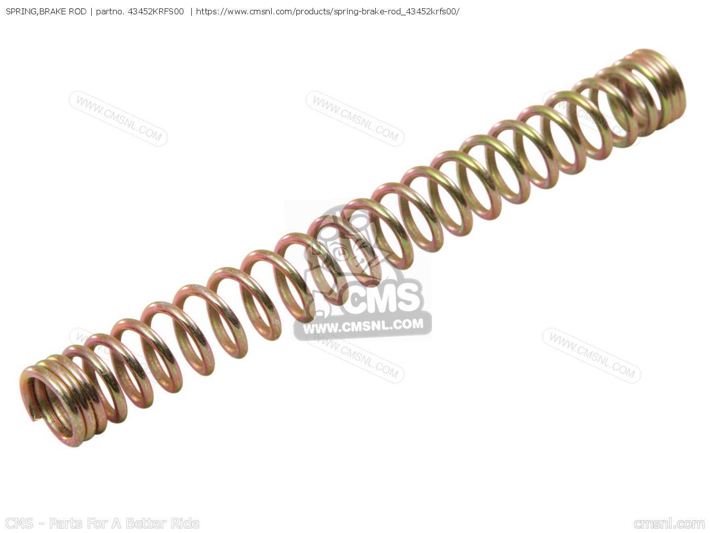 43452KRFS00: SPRING,BRAKE ROD Honda - buy the 43452-KRF-S00 at CMSNL