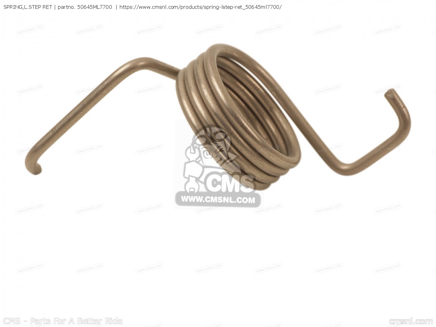50645ML7700: SPRING,L.STEP RET Honda - buy the 50645-ML7-700 at CMSNL