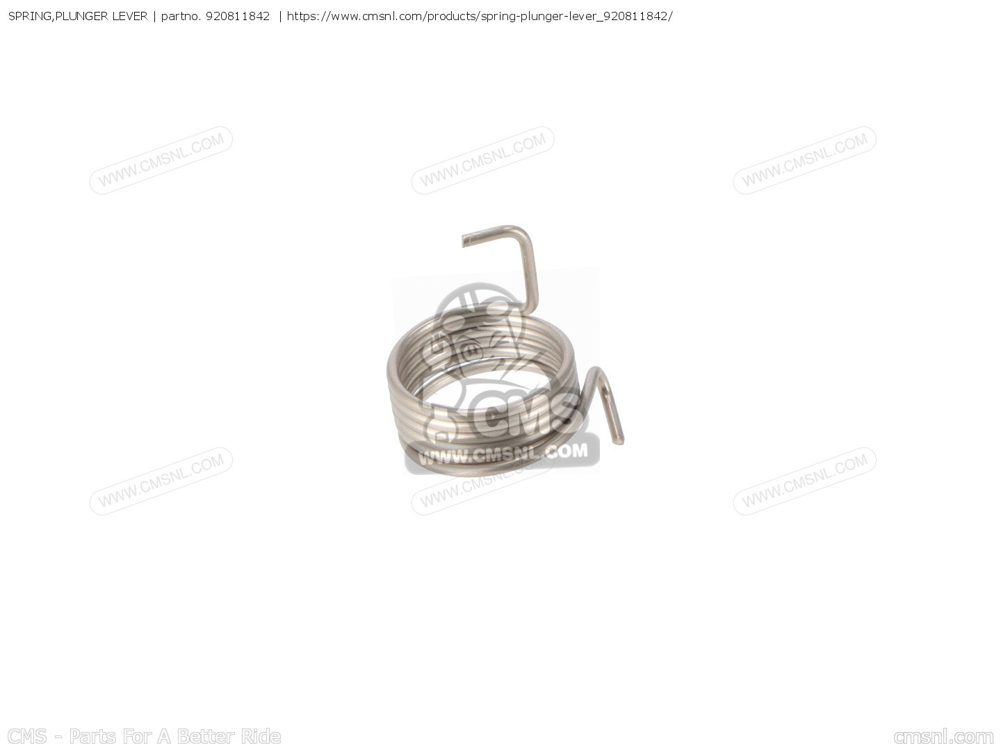 920811842: Spring,plunger Lever Kawasaki - buy the 92081-1842 at CMSNL