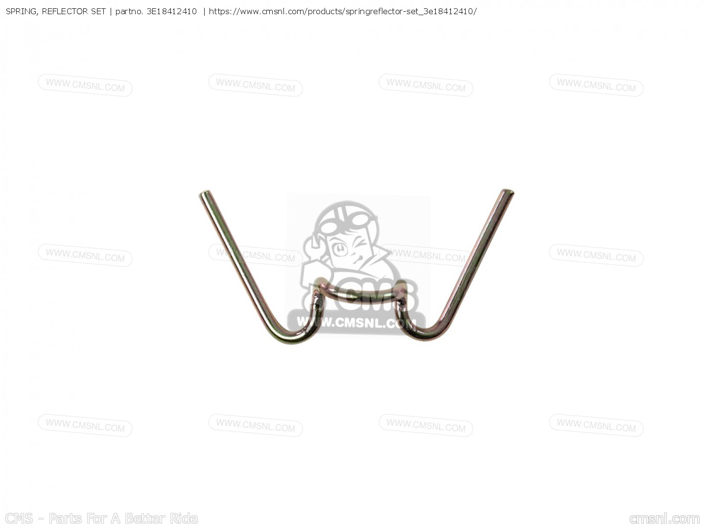3E18412410: Spring, Reflector Set Yamaha - buy the 3E1-84124-10-00 at CMSNL
