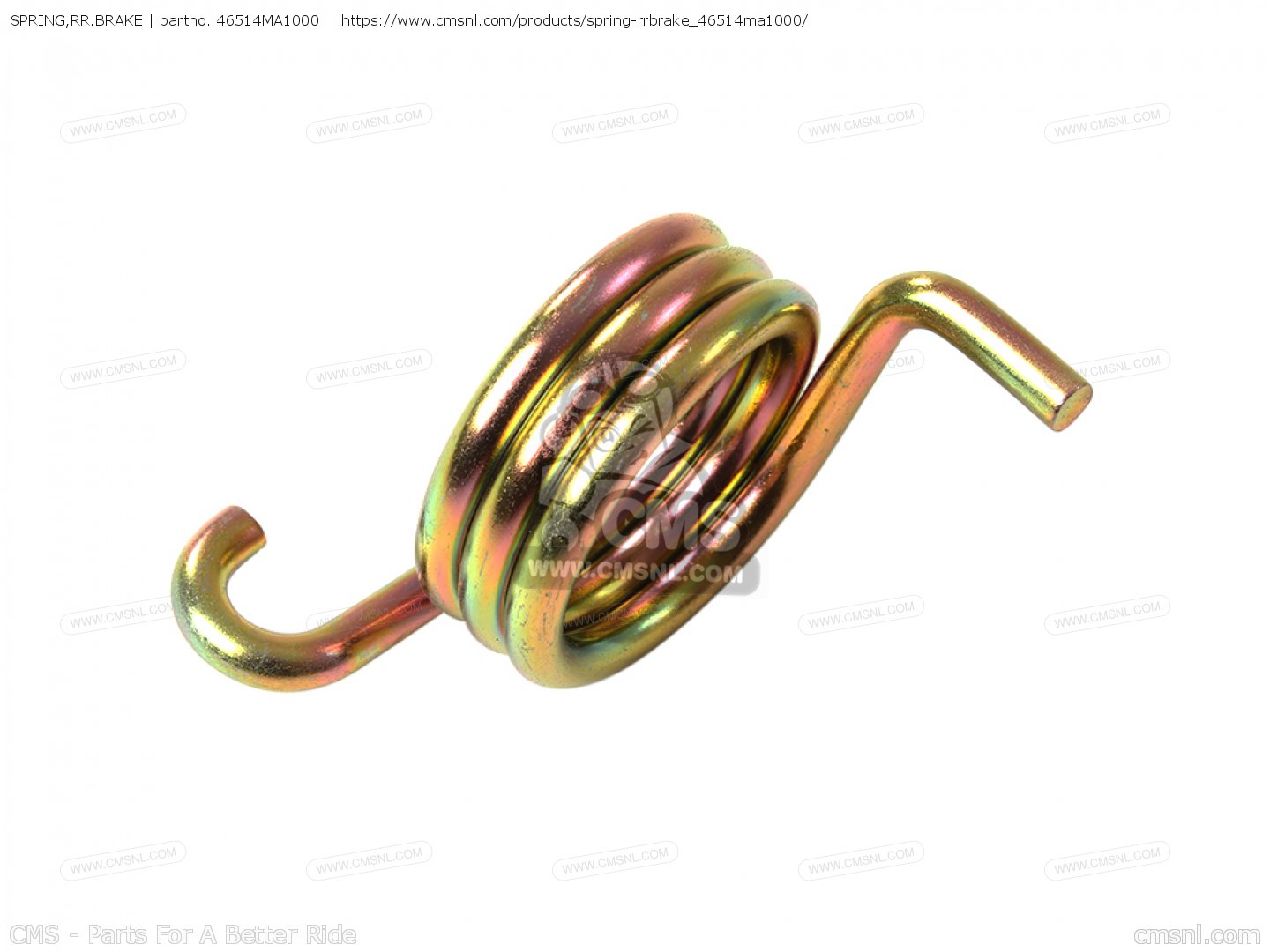 46514MA1000: SPRING,RR.BRAKE Honda - buy the 46514-MA1-000 at CMSNL