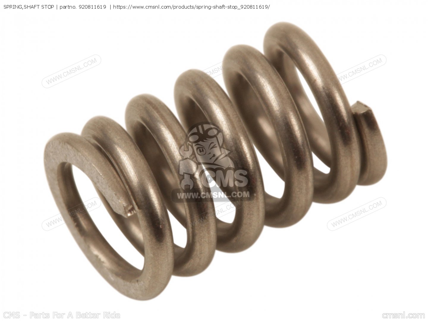 920811619: SPRING,SHAFT STOP Kawasaki - buy the 92081-1619 at CMSNL