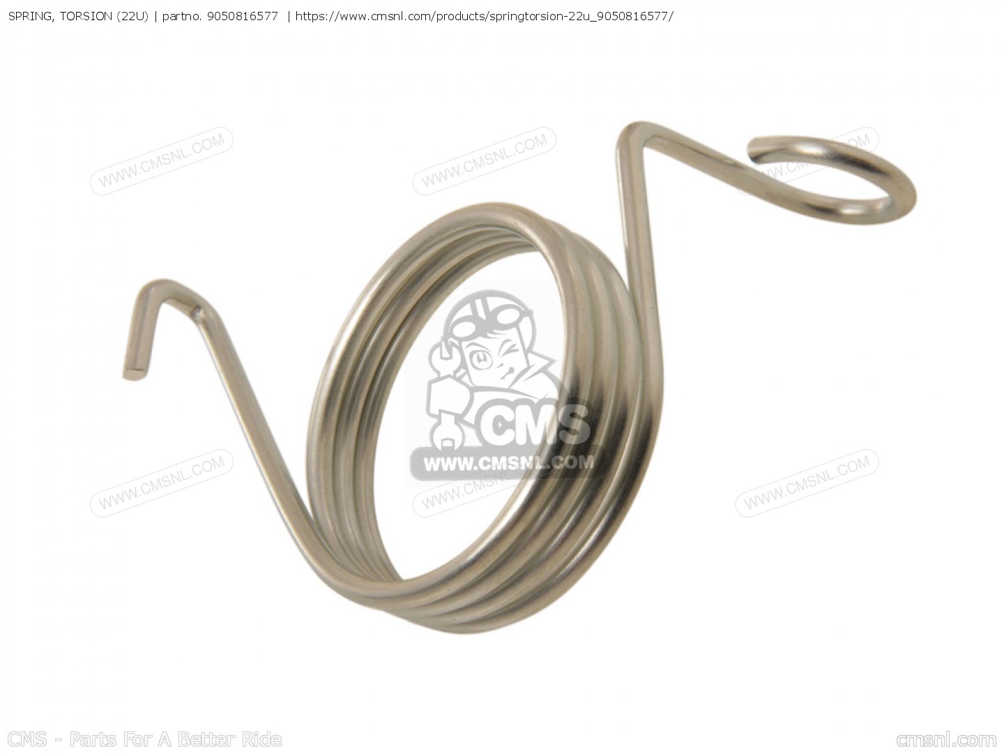 9050816577: Spring, Torsion (22u) Yamaha - buy the 90508-16577 at CMSNL