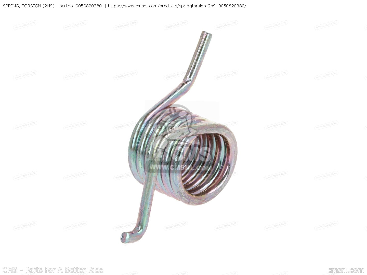9050820380: Spring, Torsion (2h9) Yamaha - buy the 90508-20380-00 at CMSNL