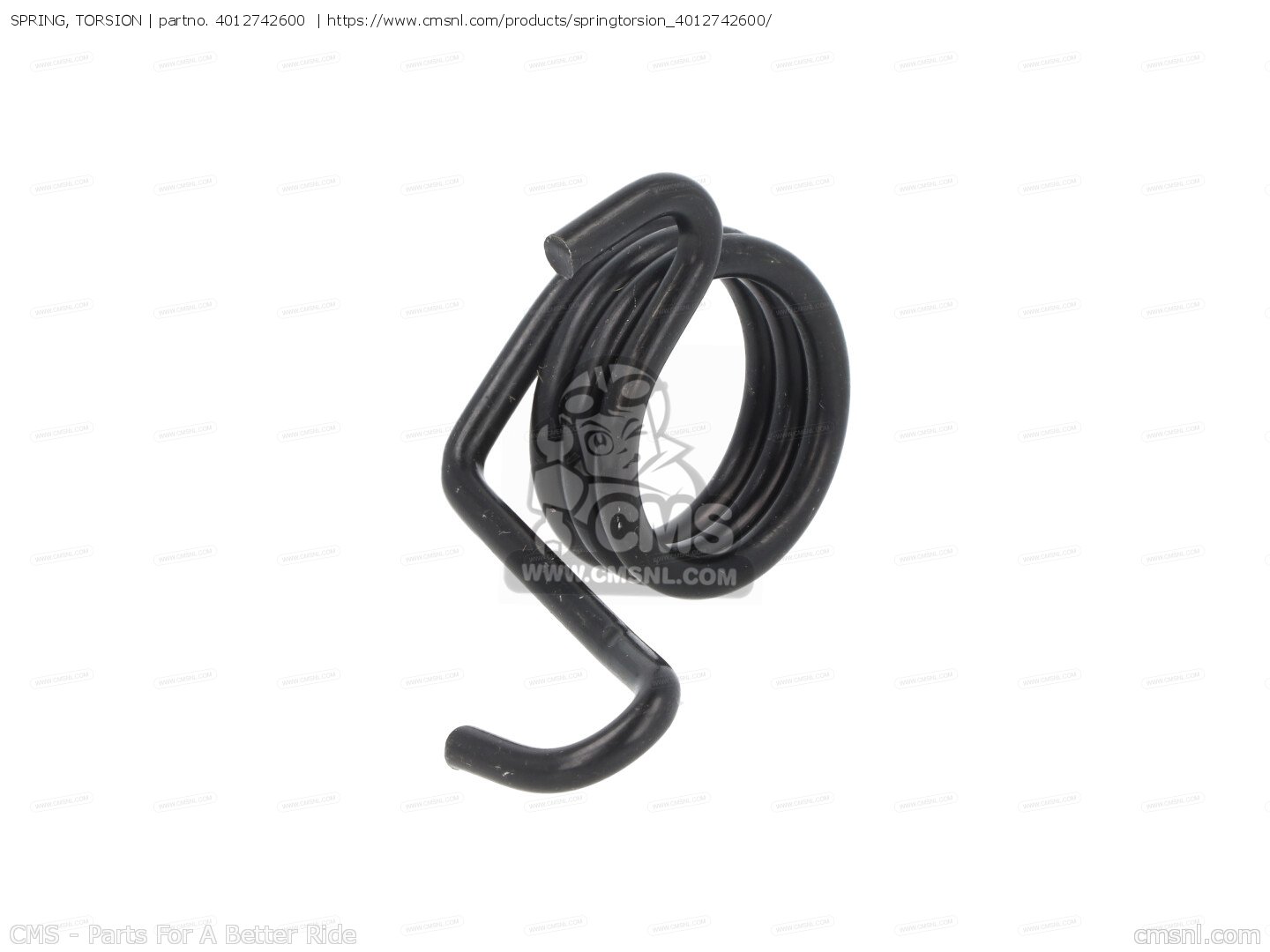 4012742600: Spring, Torsion Yamaha - buy the 401-27426-00-00 at CMSNL
