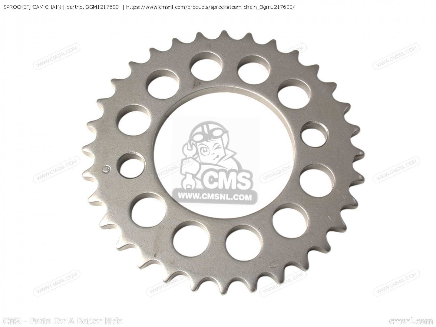 3GM1217600: SPROCKET, CAM CHAIN Yamaha - buy the 3GM-12176-00-00 at CMSNL