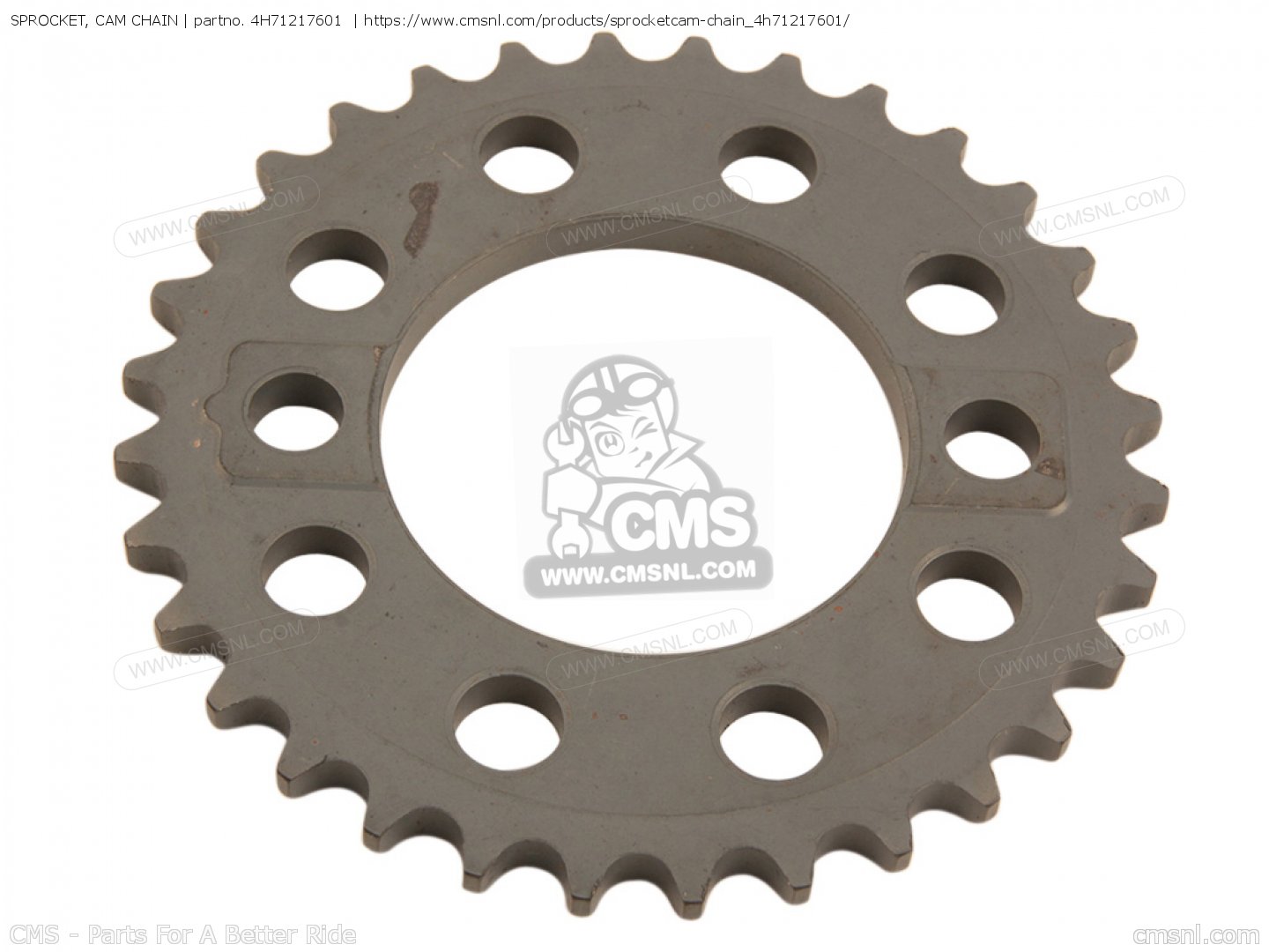 4H71217601: SPROCKET, CAM CHAIN Yamaha - buy the 4H7-12176-01-00 at CMSNL