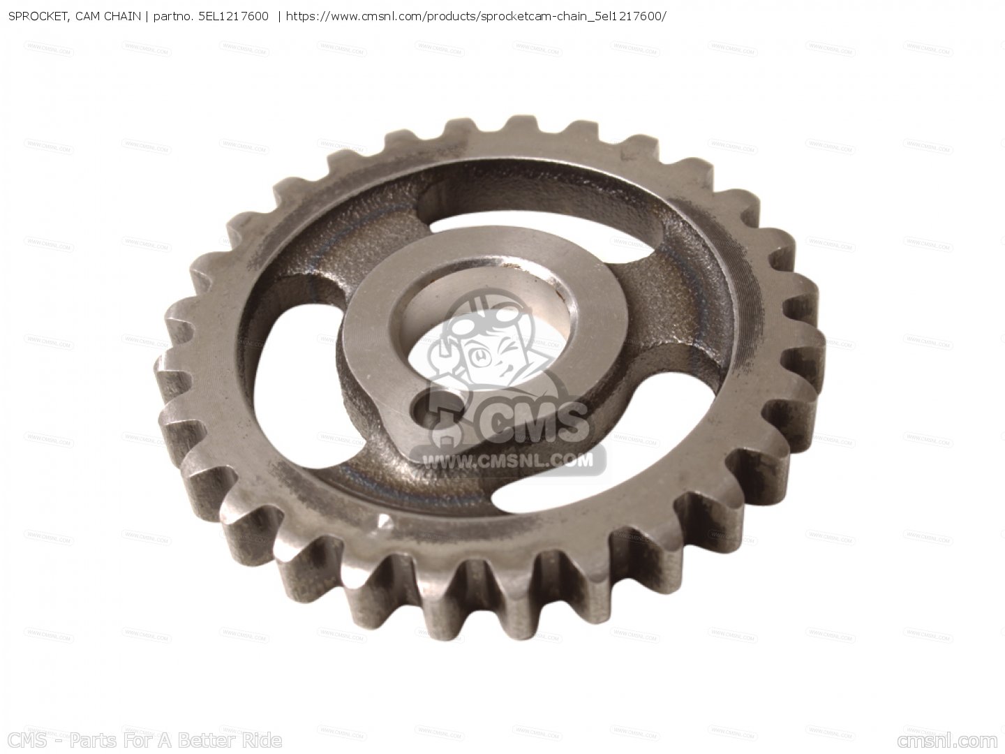 5EL1217600: SPROCKET, CAM CHAIN Yamaha - buy the 5EL-12176-00-00 at CMSNL