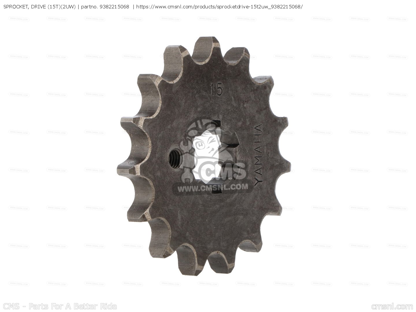 9382215068: SPROCKET, DRIVE (15T)(2UW) Yamaha - buy the 93822-15068-00 ...