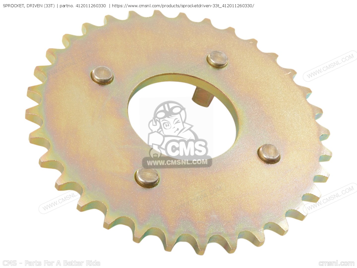 412011260330: SPROCKET, DRIVEN (33T) Honda - buy the 41201-126-0330 at ...