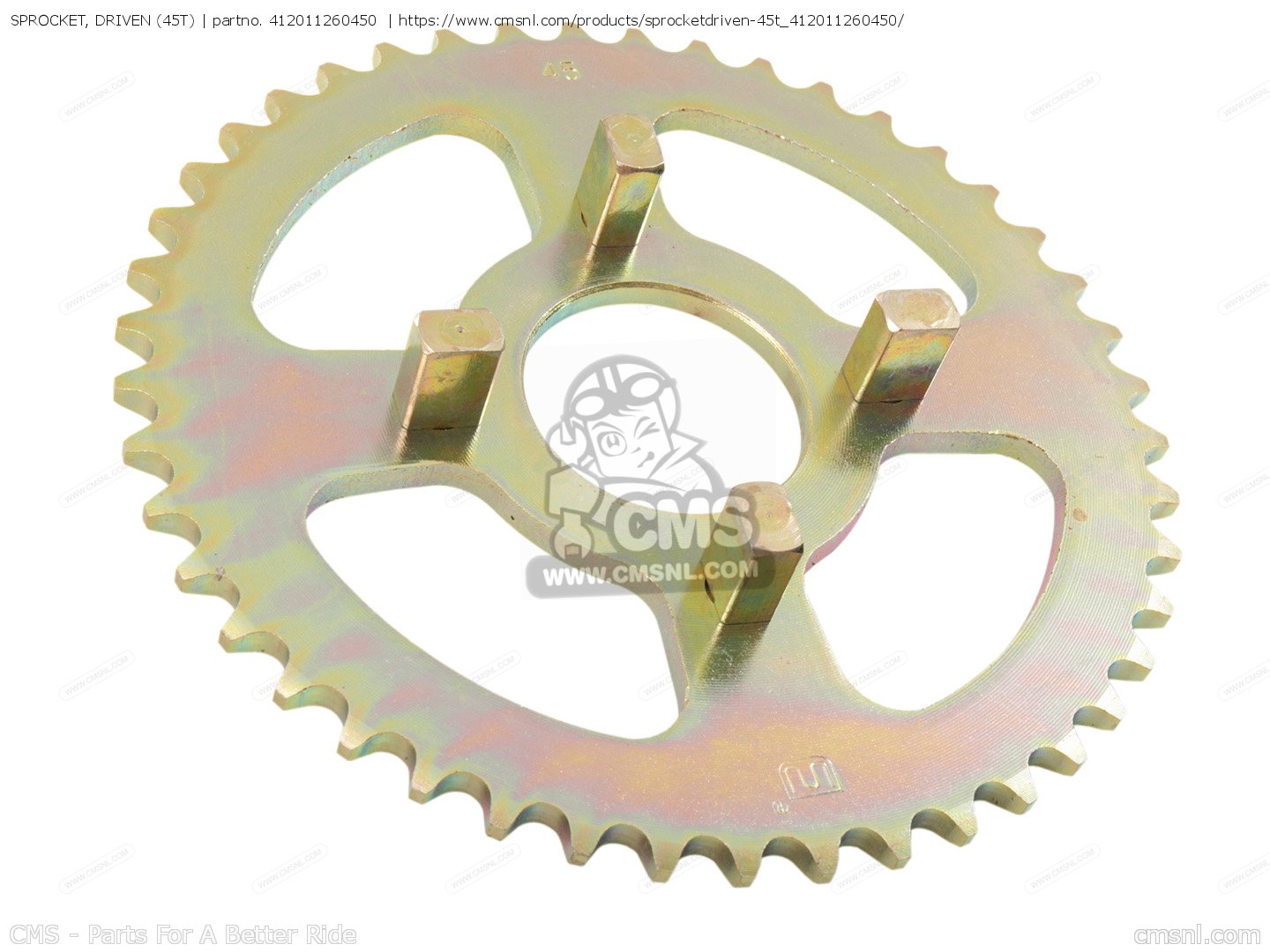 412011260450: SPROCKET, DRIVEN (45T) (NON O.E. ALTERNATIVE) Honda - buy ...