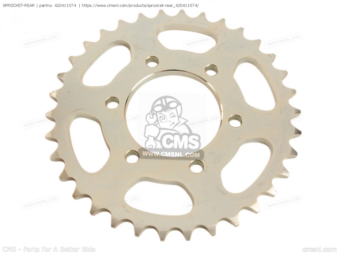420411074: Sprocket-rear Kawasaki - buy the 42041-1074 at CMSNL