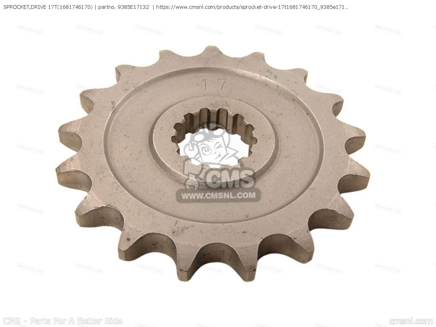 9385E17132: SPROCKET,DRIVE 17T(1681746170) Yamaha - buy the 9385E-17132 ...