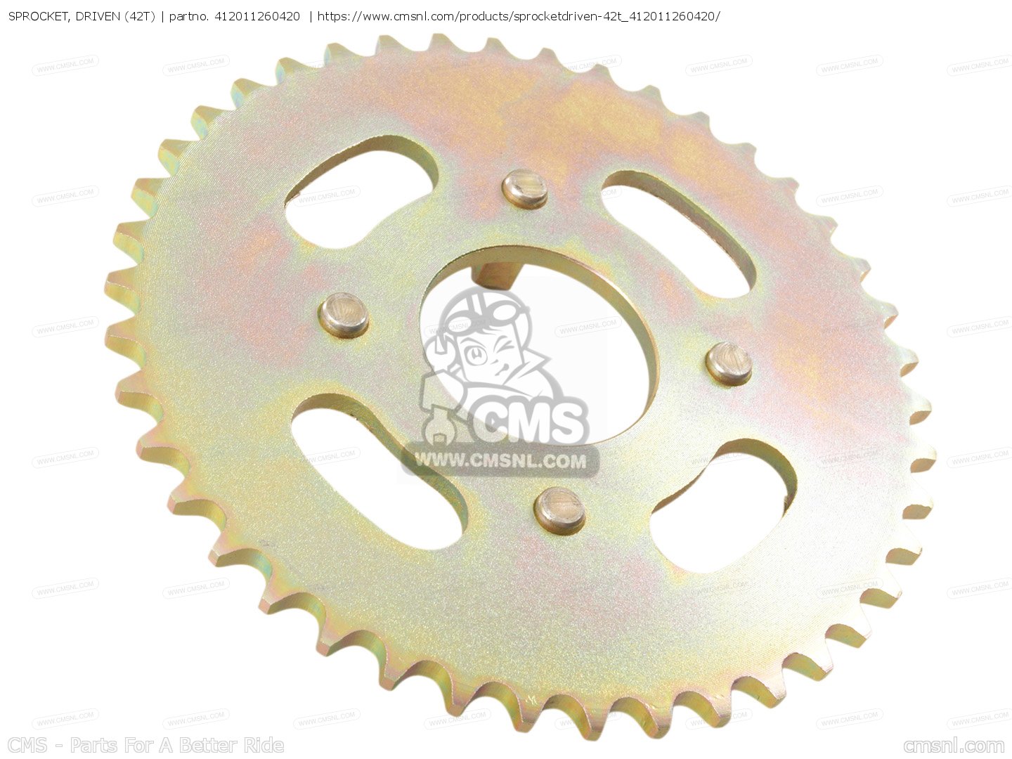 412011260420: Sprocket, Driven (42t) Honda - buy the 41201-126-0420 at ...