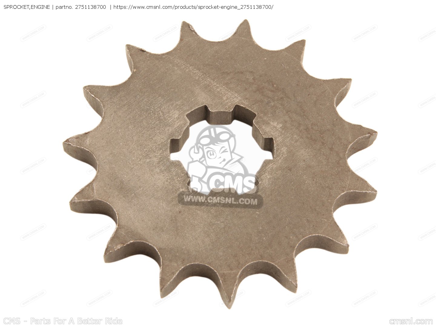 2751138700: SPROCKET,ENGINE Suzuki - buy the 27511-38700 at CMSNL