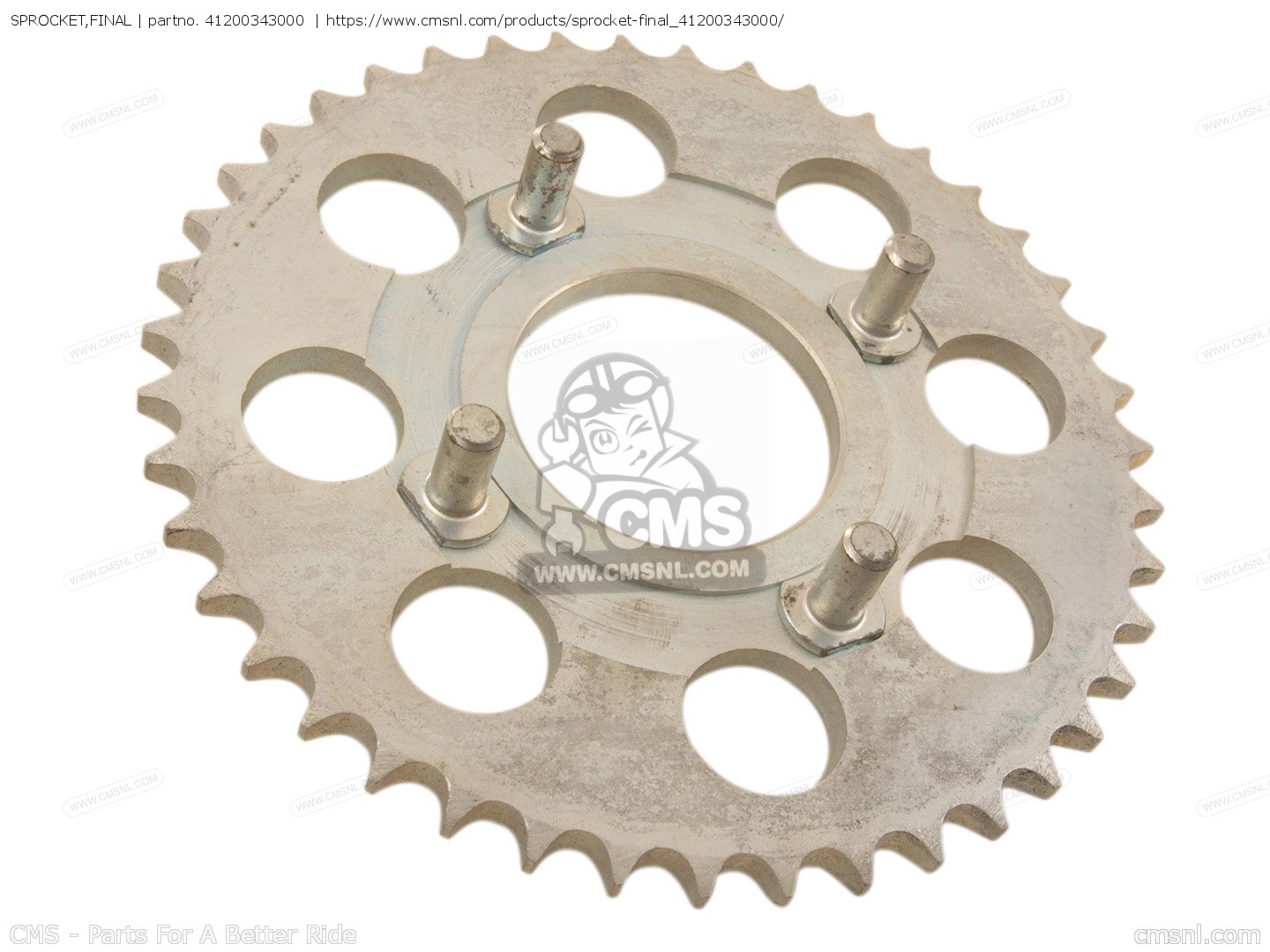 41200343000: SPROCKET,FINAL Honda - buy the 41200-343-000 at CMSNL